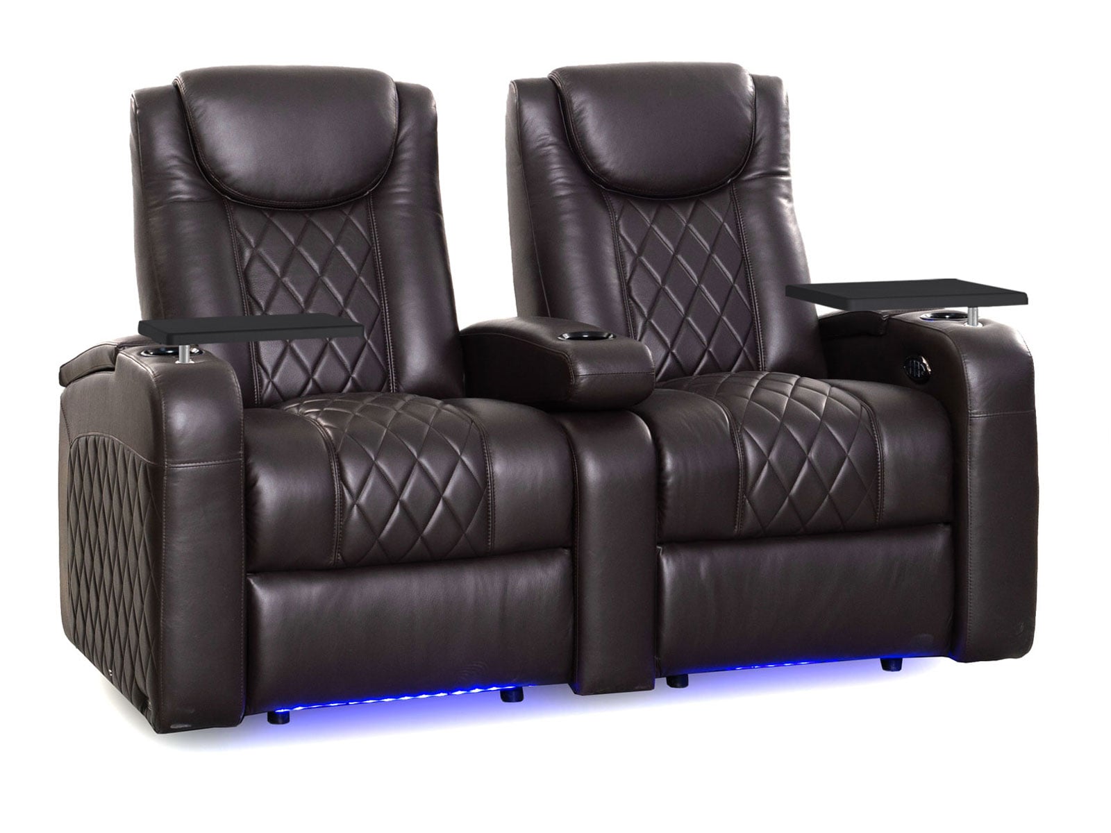 Azure LHR Recliner Seats| Flip Up Arms | Brown Italian Leather - SeatUp.com